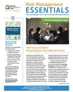The Crisis Management Issue | Nonprofit Risk Management Center