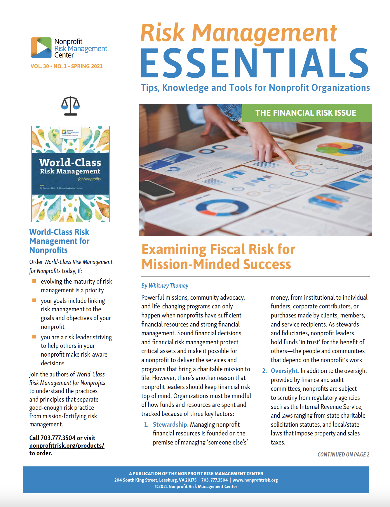 The Financial Risk Issue | Nonprofit Risk Management Center