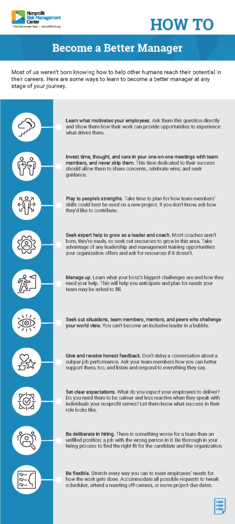 How To: Become a Better Manager | Nonprofit Risk Management Center