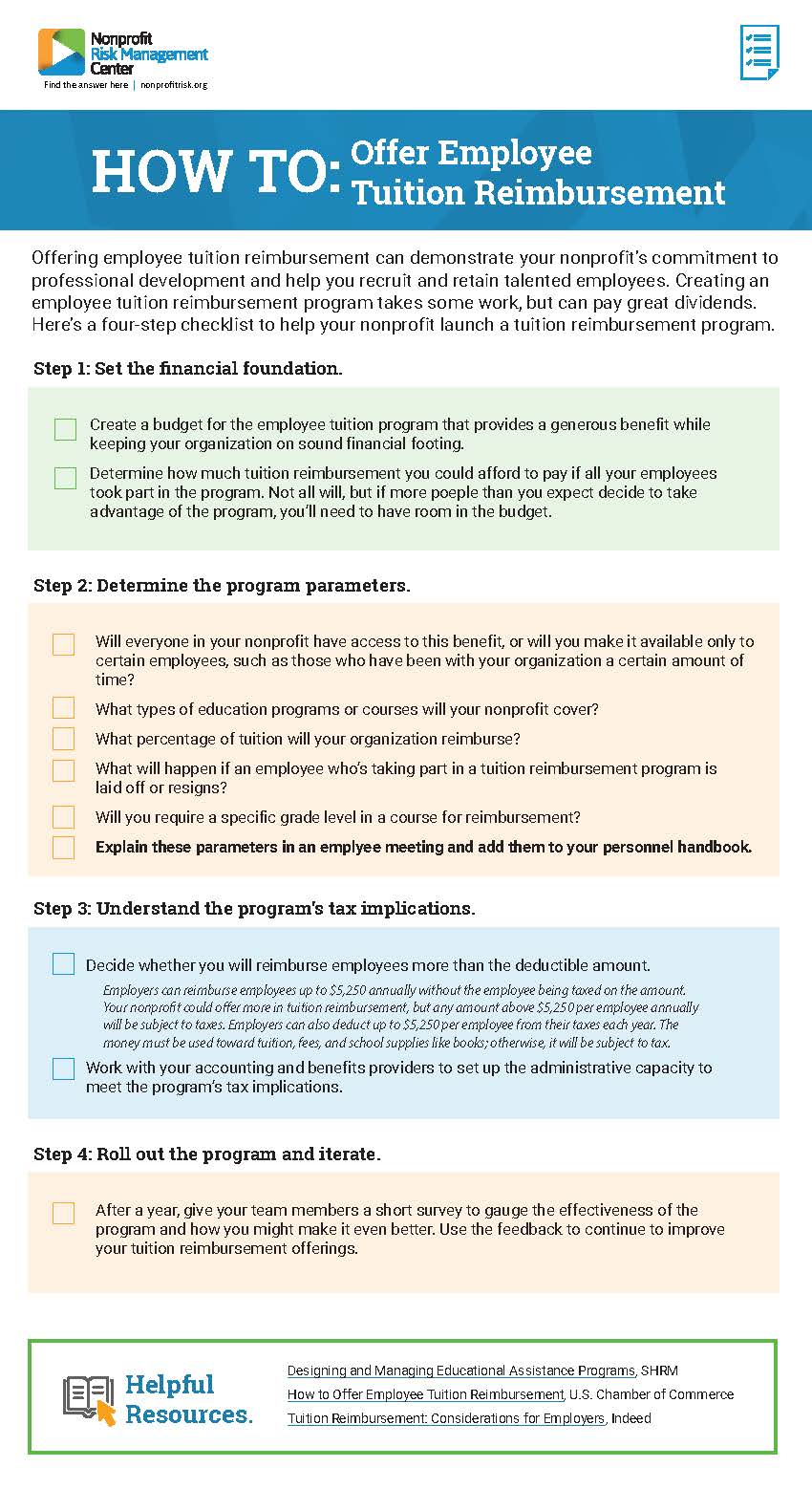 How to Offer Employee Tuition Reimbursement | Nonprofit Risk Management ...