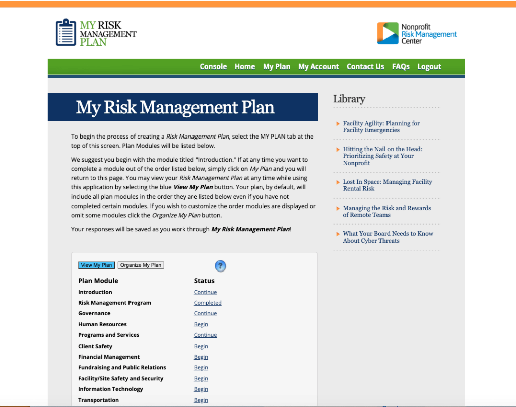 Apps | Nonprofit Risk Management Center