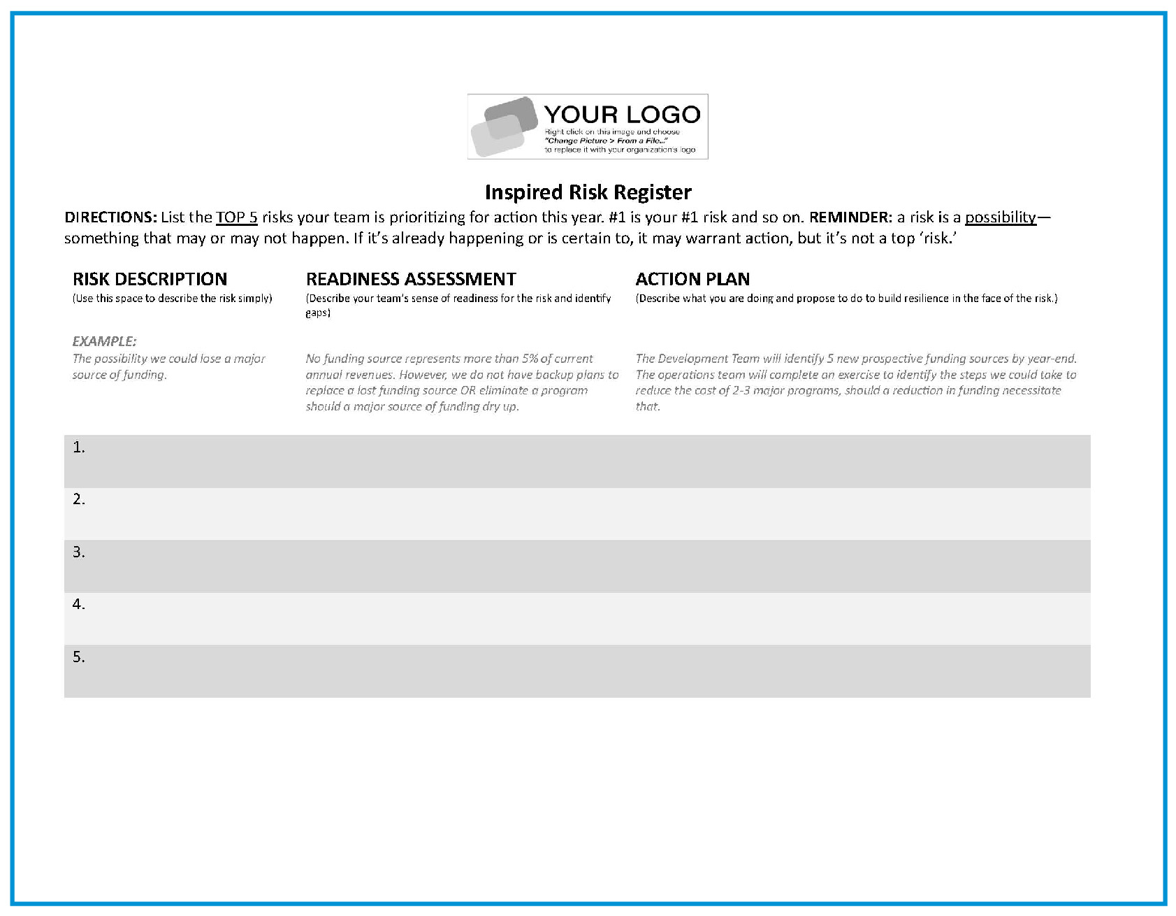 Risk Register Redux | Nonprofit Risk Management Center